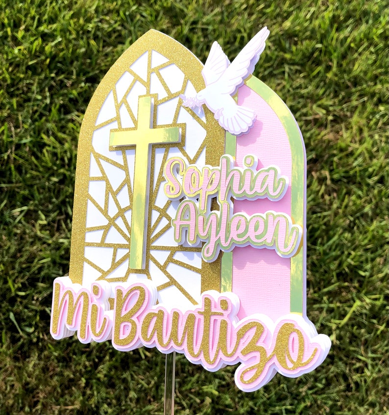 Mi Bautizo Cake Topper Baptism Cake Topper Bautizo Cake - Etsy