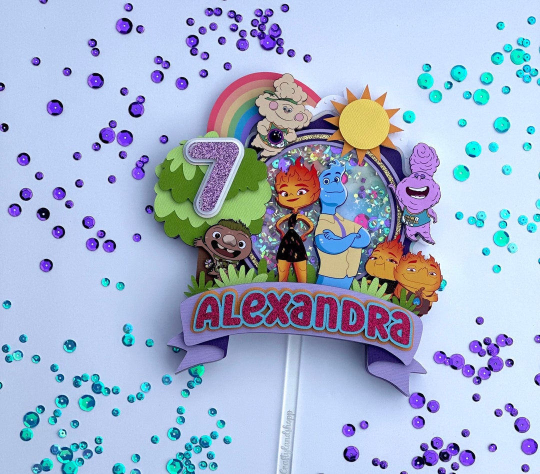 Elemental Cake Topper Elemental Theme Elemental Birthday - Etsy