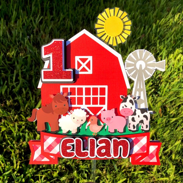 Farm Cake Topper - Etsy
