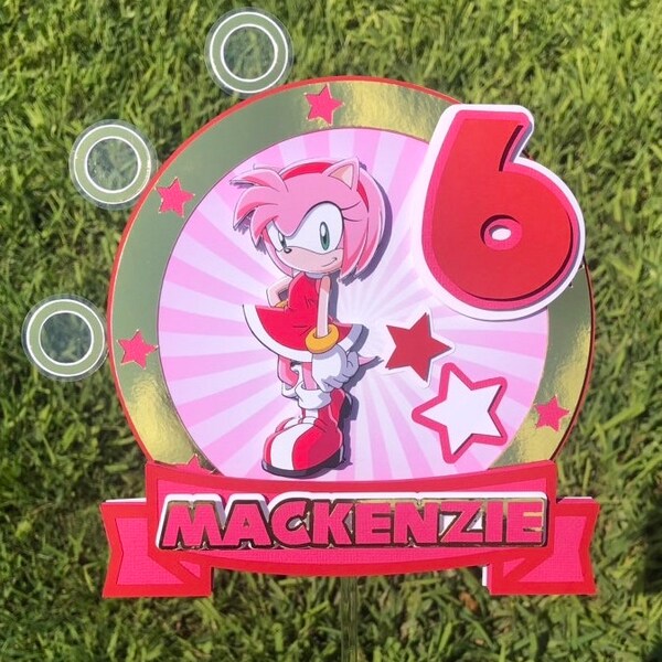Amy Sonic Cake Topper - Etsy
