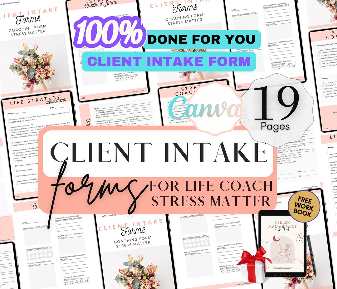 Client Intake Form For Coaching Life Coaching Contract - Etsy España