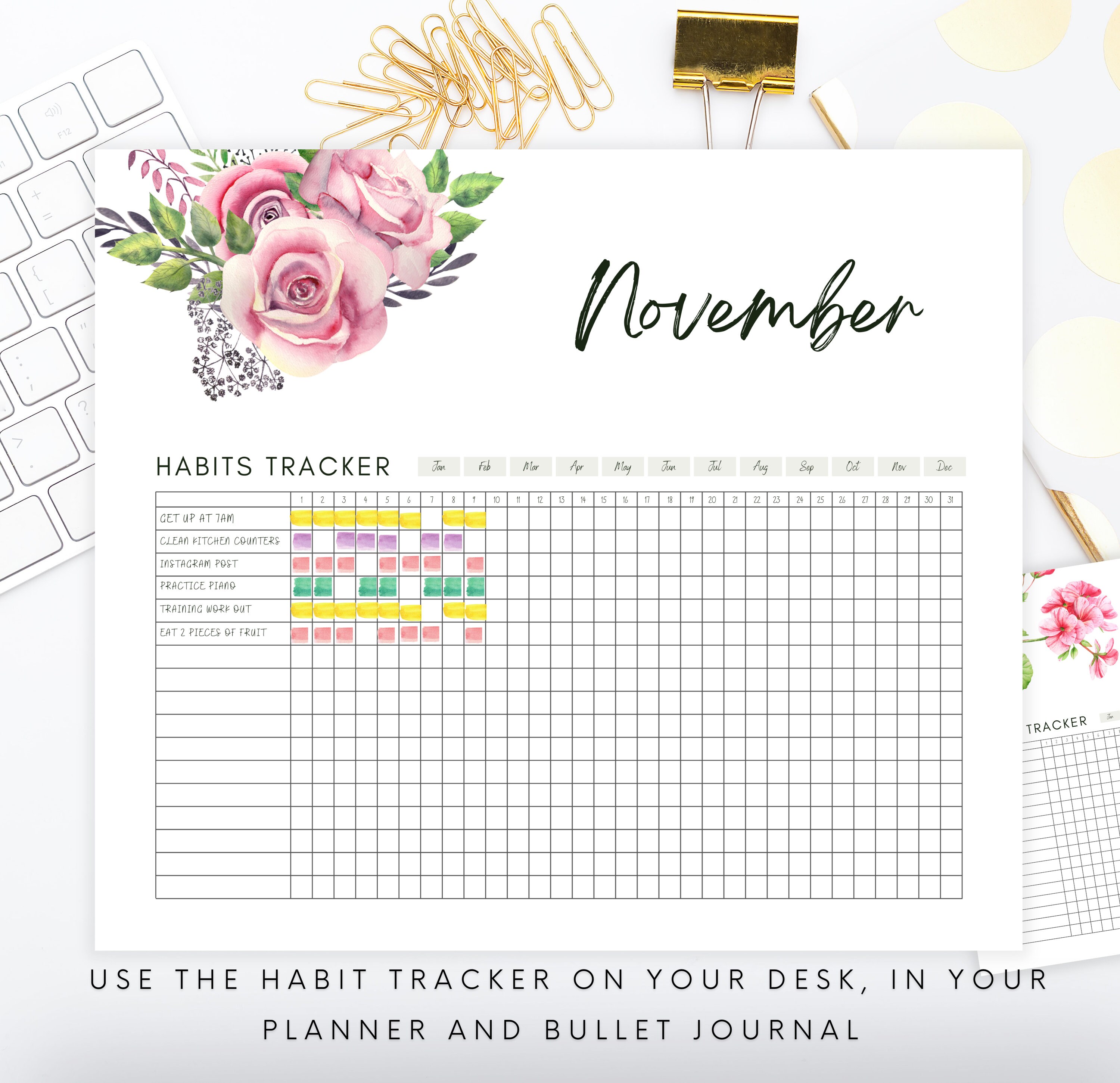 Daily Habit Tracker Printable, Good Notes, Downloadable, Notebook ...