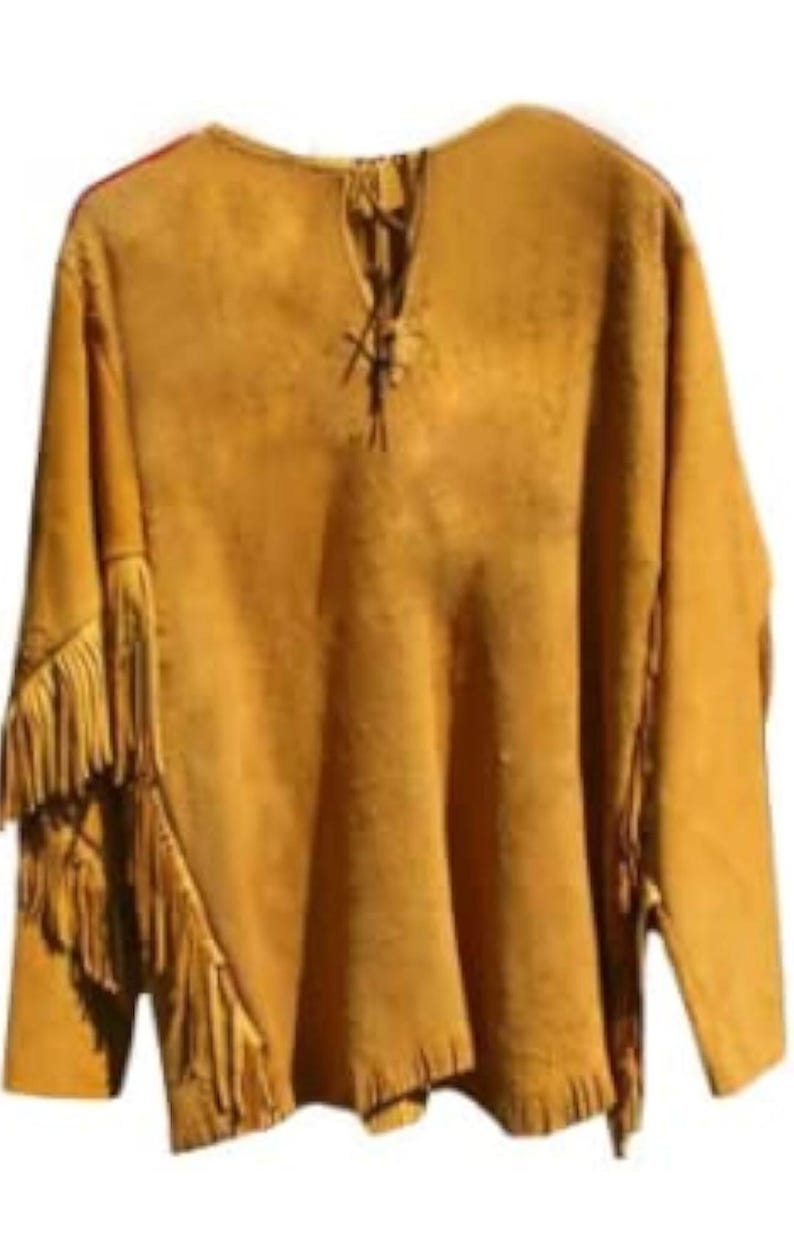 Men's Leather Buckskin Mountain Man Reenactment Suede Leather Native ...