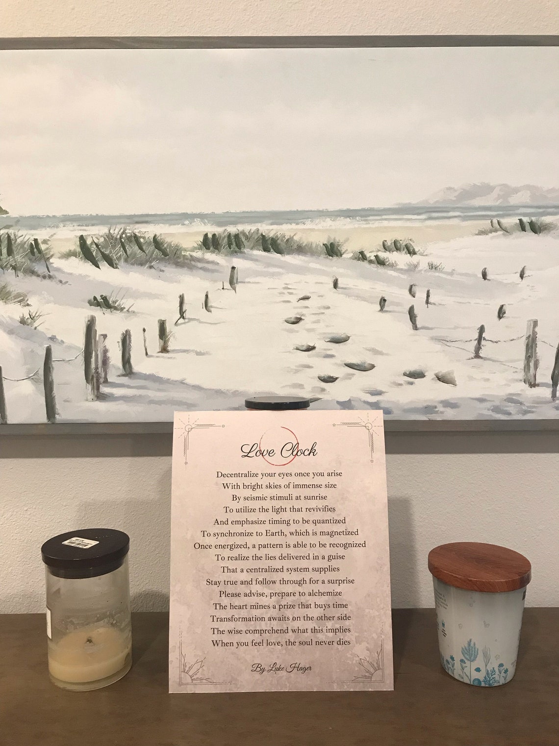 Love Clock - Original Poem by Luke Hager (customizable Print Sizes) - Etsy