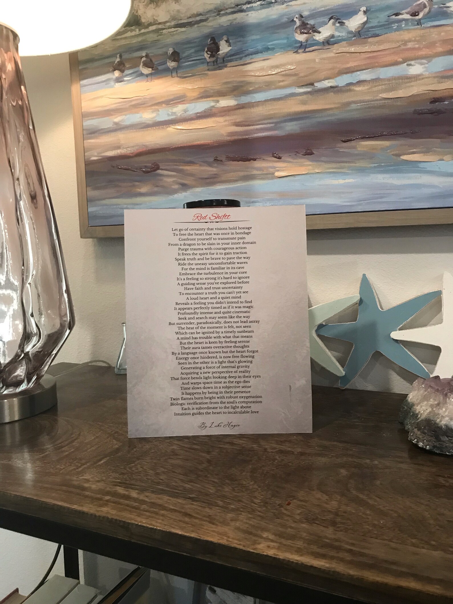 Red Shift - Original Poem by Luke Hager (customizable Print Sizes) - Etsy