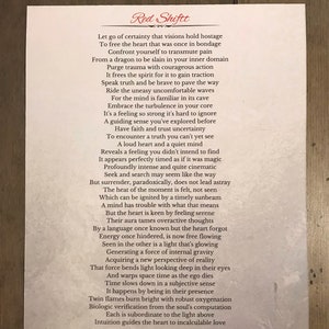 Red Shift - Original Poem by Luke Hager (customizable Print Sizes) - Etsy