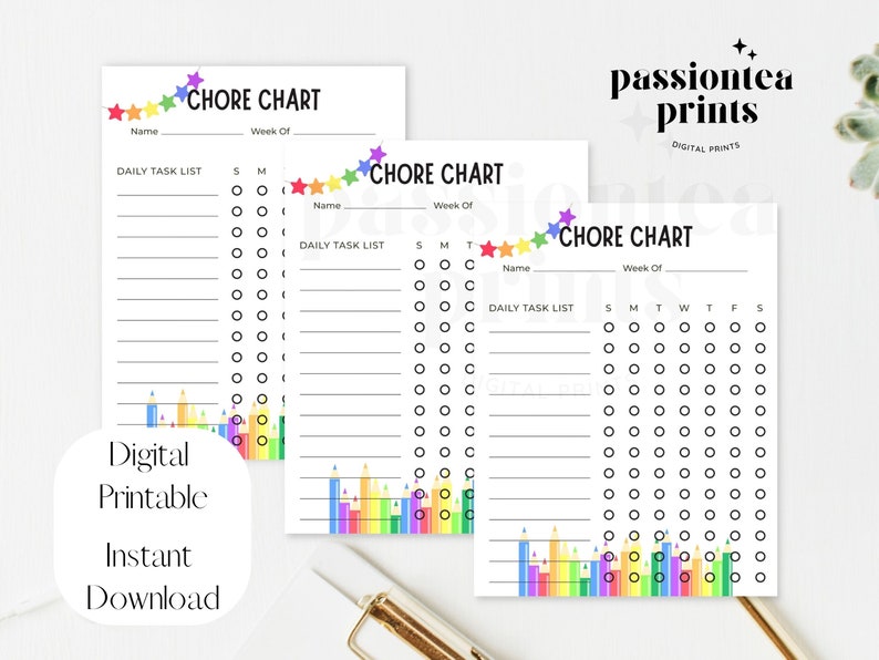 Kids Routine Chart Chore Checklist Kids Daily Task List - Etsy