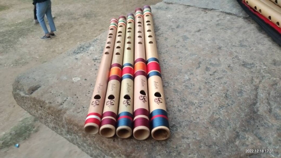 Bamboo Combo Flute Set Learning Flute Bansuri C Natural M C Sharp M. D ...