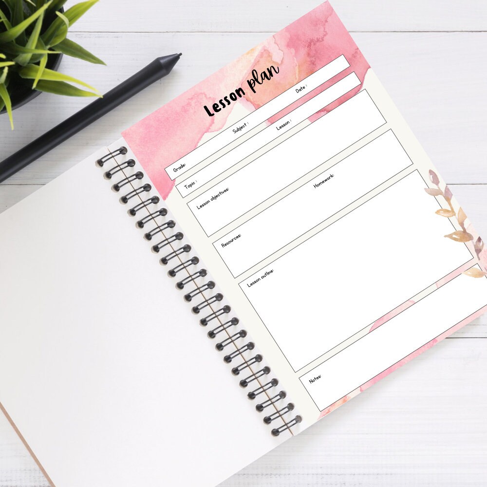 Lesson Planner for Teachers, Homeschool Planner, Lesson Plan Template ...