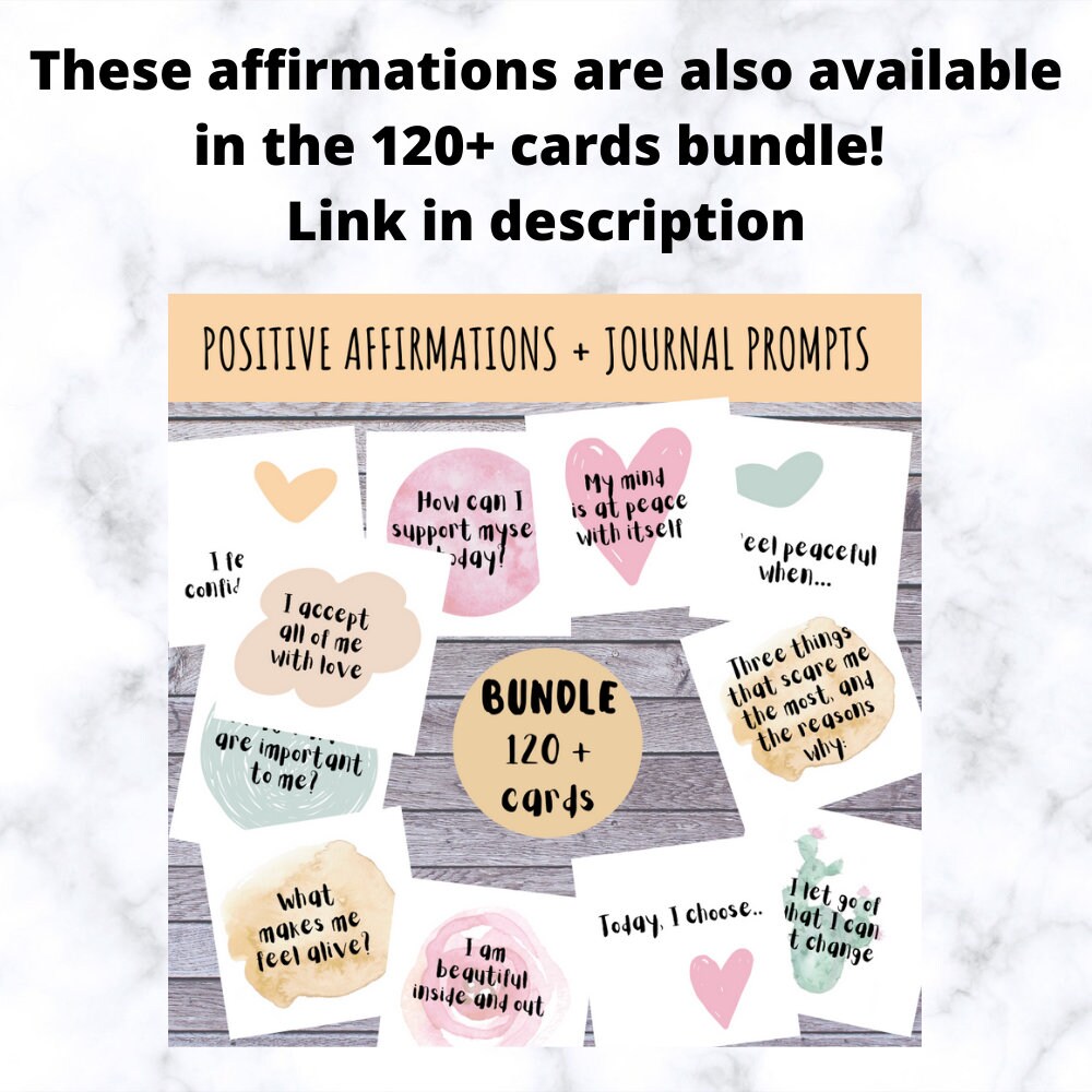 Self Love Affirmation Cards Printable, Self Care Messages, Positive ...