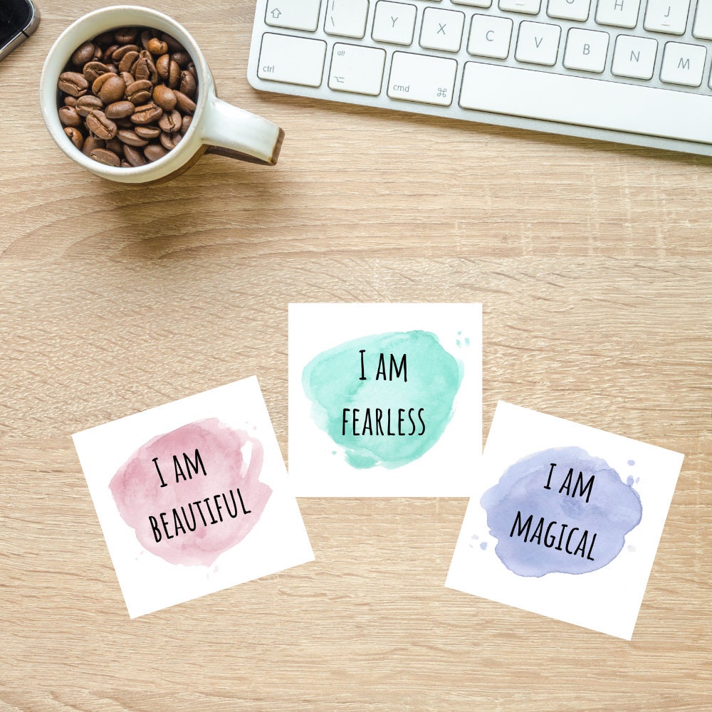 Positive Affirmation Cards Printable, Self Care Messages, Mindfulness ...