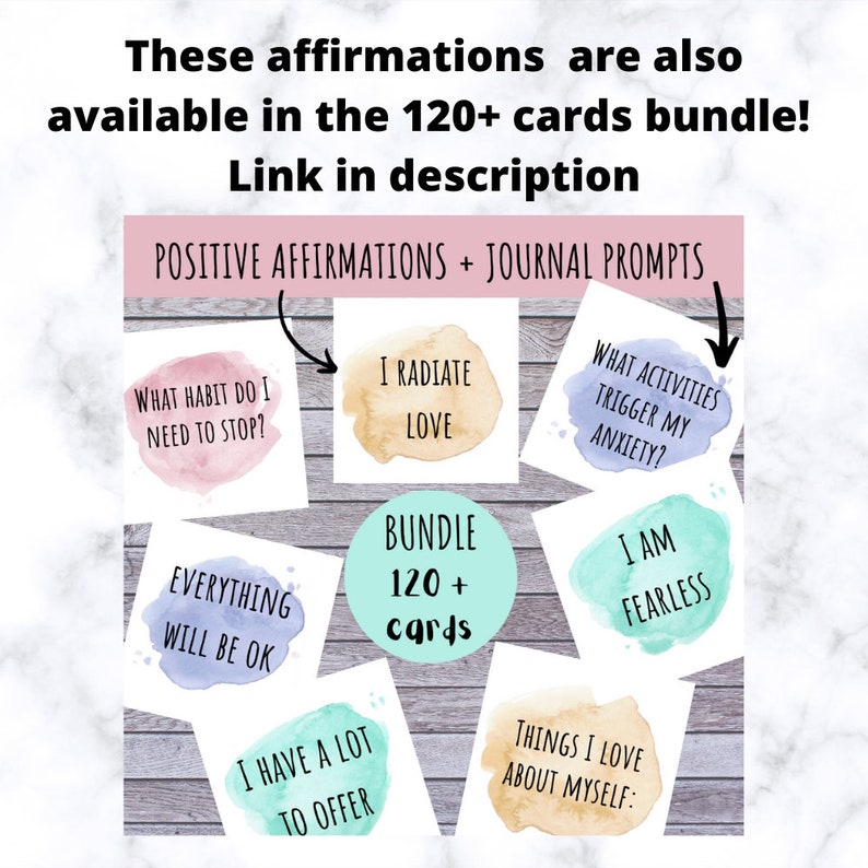 Positive Affirmation Cards Printable, Self Care Messages, Mindfulness ...