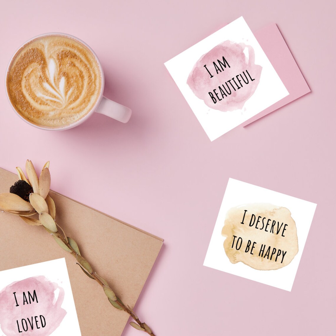 Positive Affirmation Cards Printable, Self Care Messages, Mindfulness ...