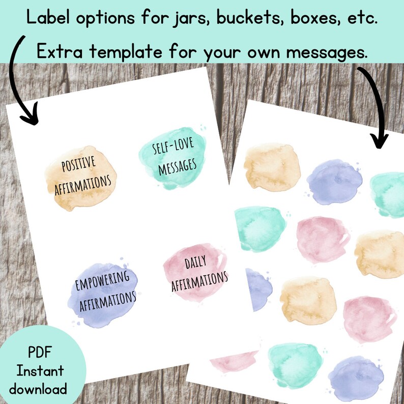 Positive Affirmation Cards Printable, Self Care Messages, Mindfulness ...