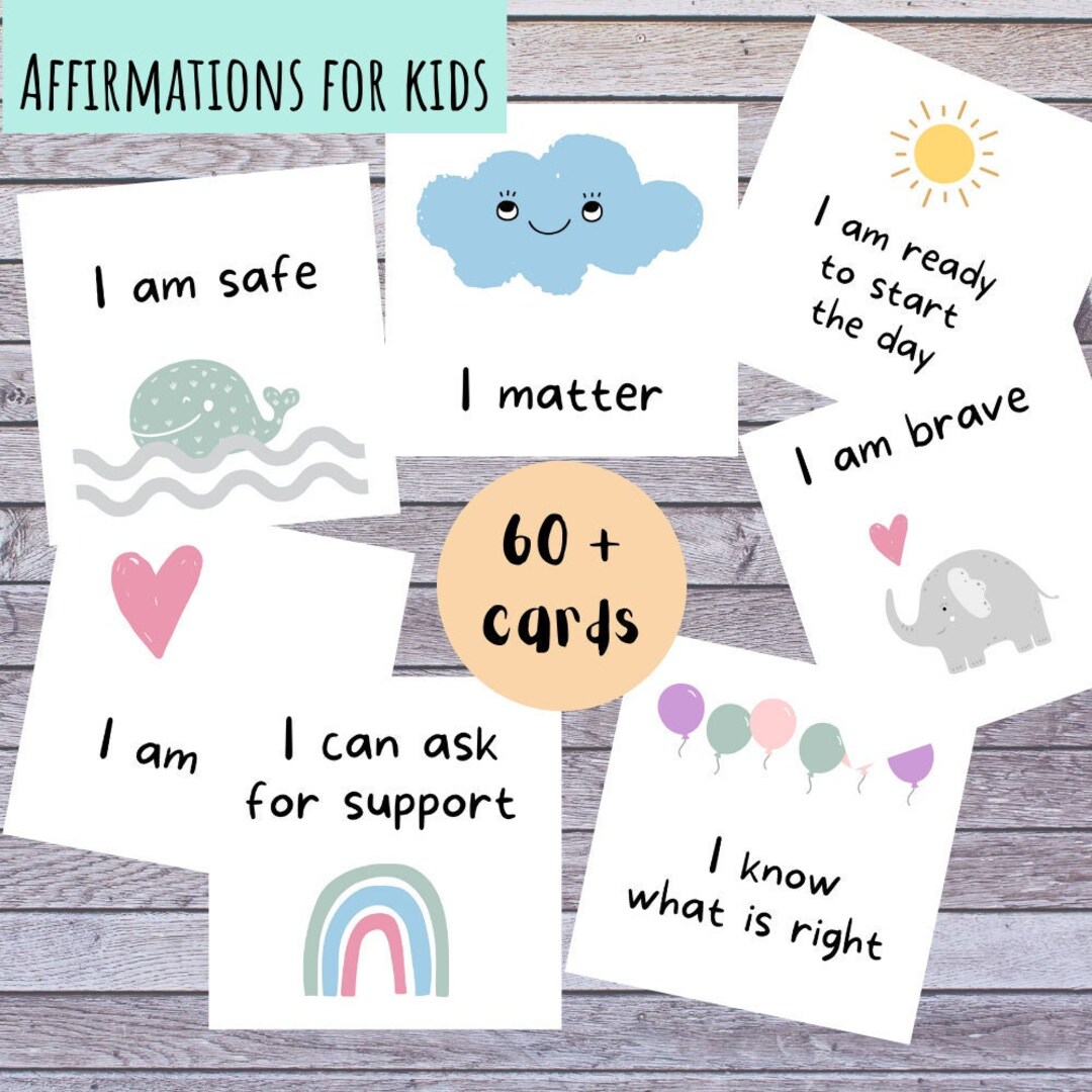 Children's Positive Affirmation Cards, Printable Affirmation Cards for ...