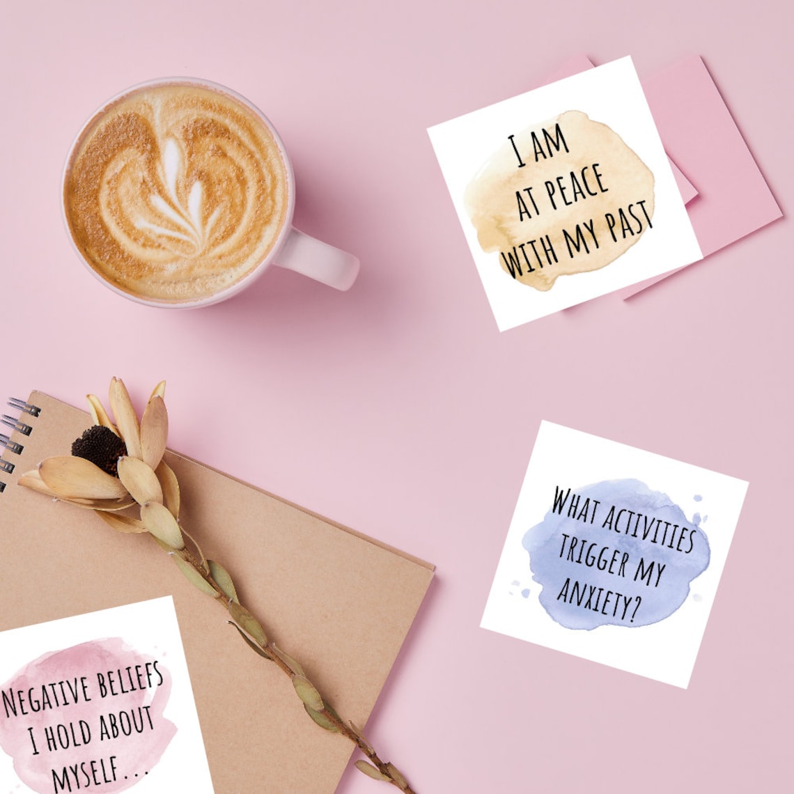 Bundle of 2 Positive Affirmation Cards Printable, Journaling Prompt ...