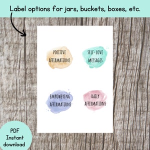 Bundle of 2 Positive Affirmation Cards Printable, Journaling Prompt ...