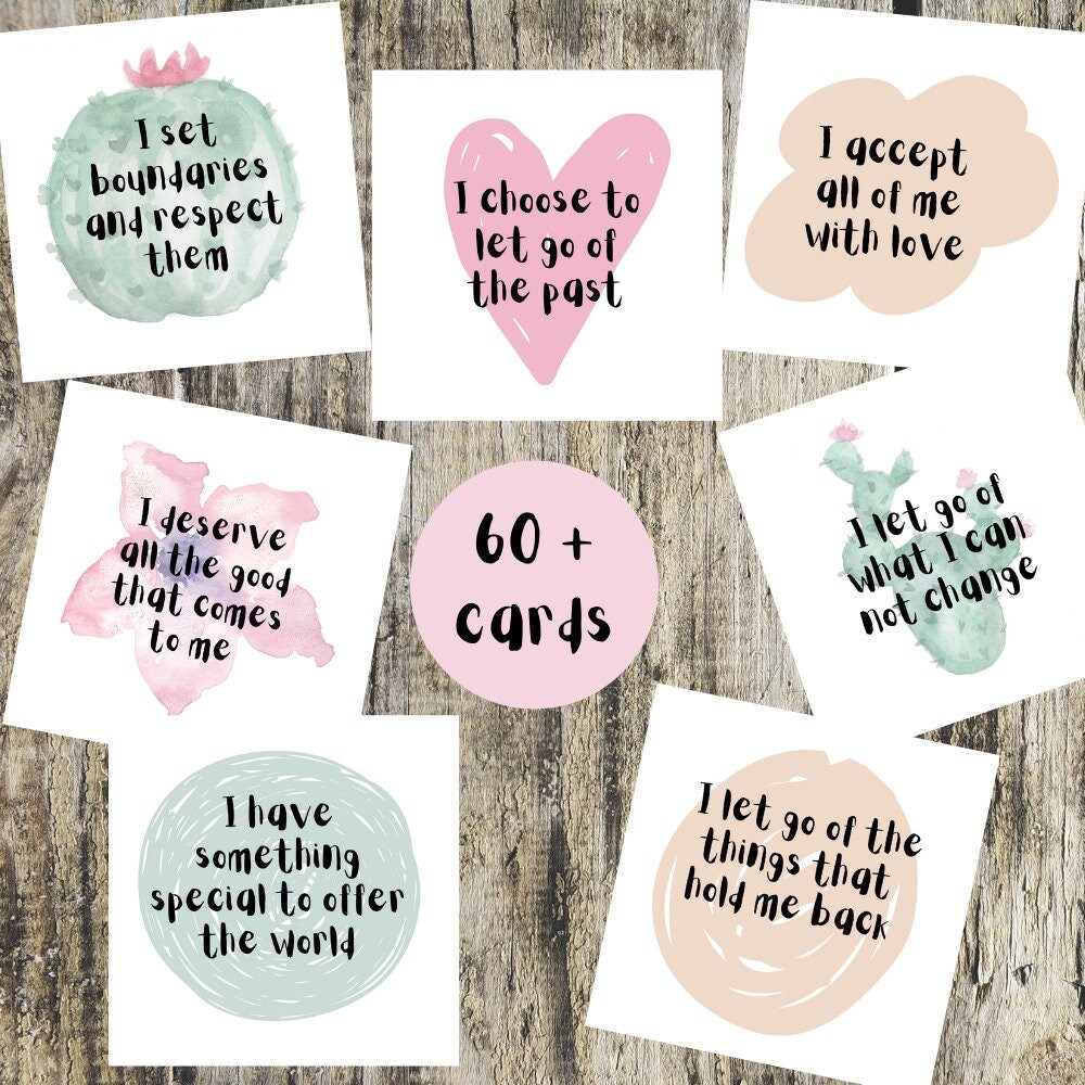 Self Love Affirmation Cards Printable, Self Care Messages, Positive ...