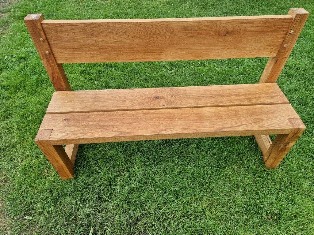 Solid Oak Garden Bench - Etsy UK