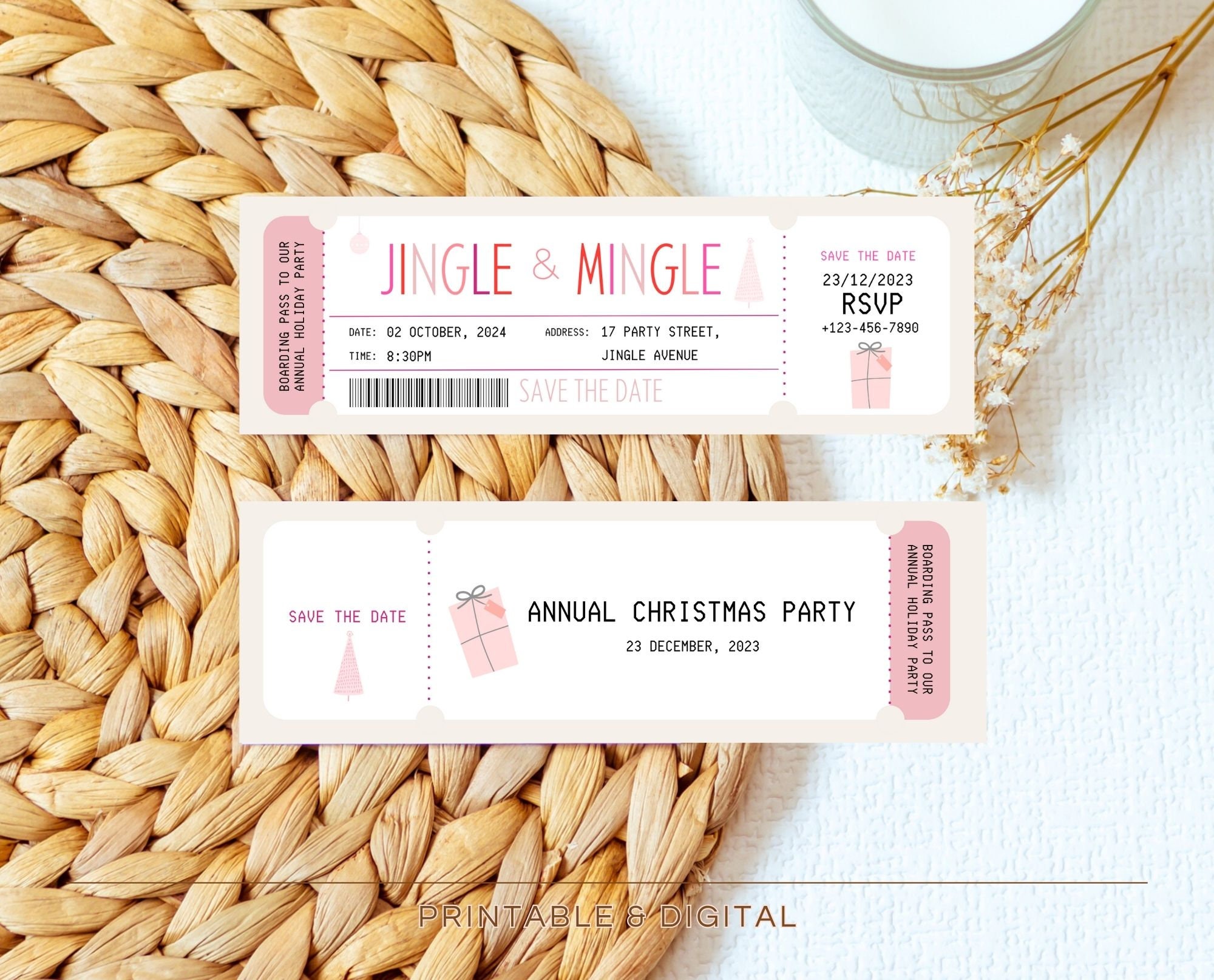 Editable Jingle and Mingle Ticket Party Invitation Template - Etsy