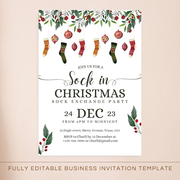 Sock Exchange Invitation - Etsy