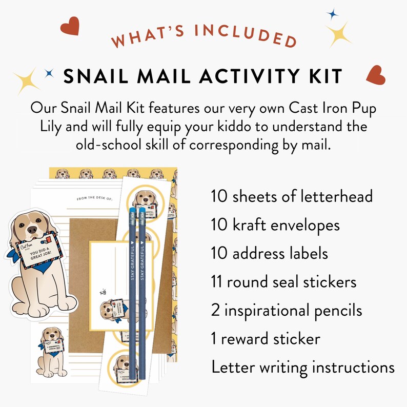 Snail Mail Letter Writing Kit for Kids - Etsy
