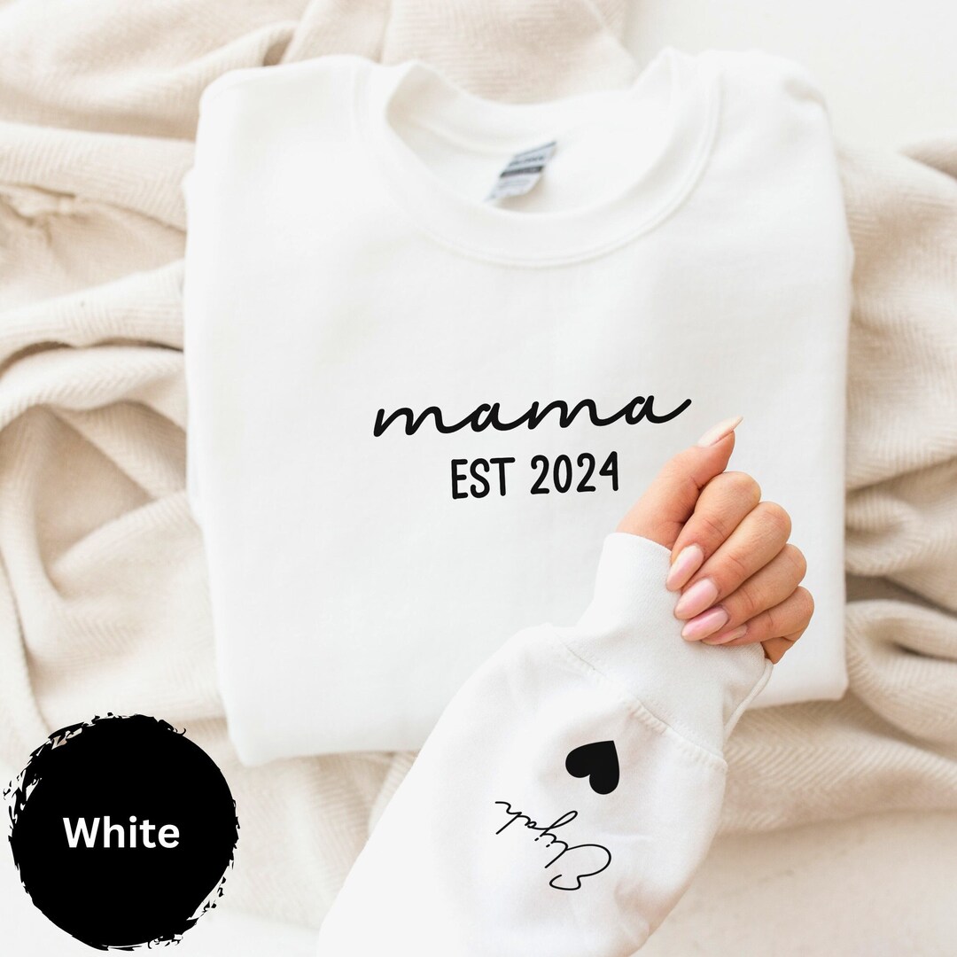 Custom Momma Sweater Est Date Mama Gift Mama Loungewear New Mama Sweat ...