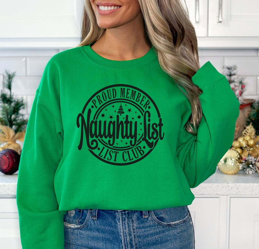 Naughty List Club Naughty Christmas Tee Naughty Or Nice santa Naughty