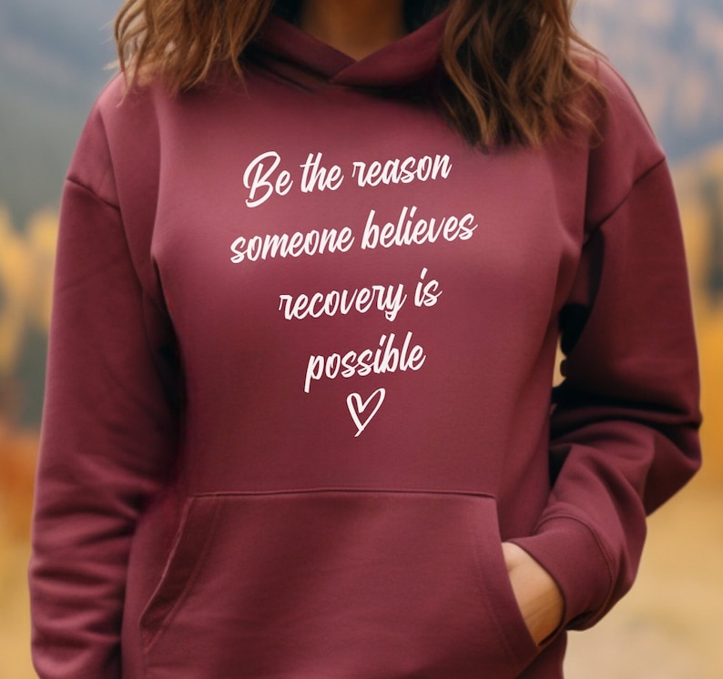 Recovery Motivating Hoodie Recovery Clothes Inspiring Sobriety ...