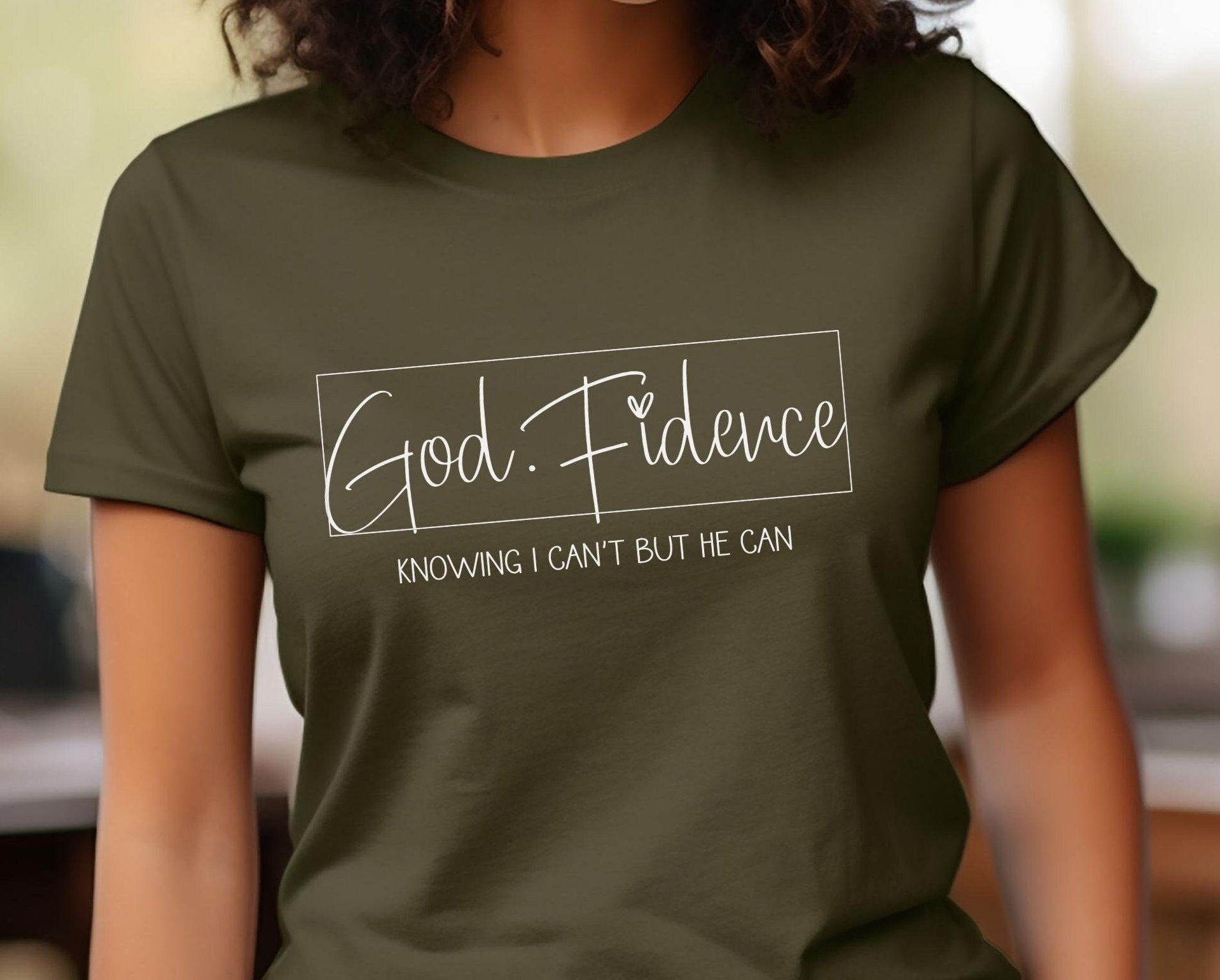 Godfidence He Can, Godfidence Shirt, Church Service Shirt, Biblical Tee ...