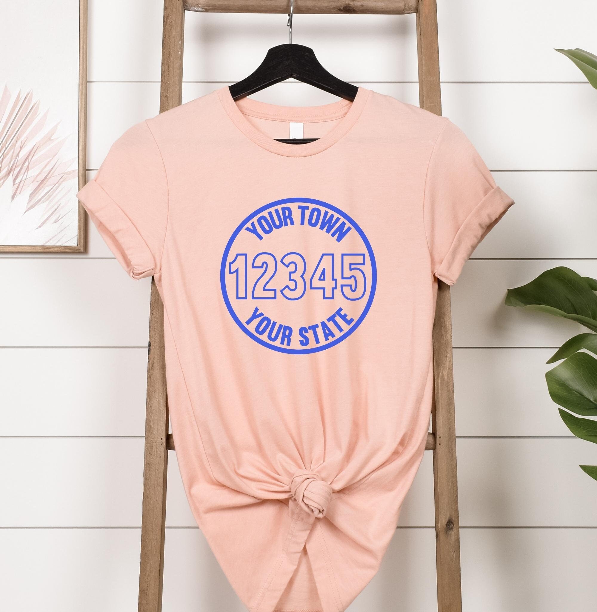 Hometown Shirt Personalized Zip Code Custom City and State - Etsy Canada