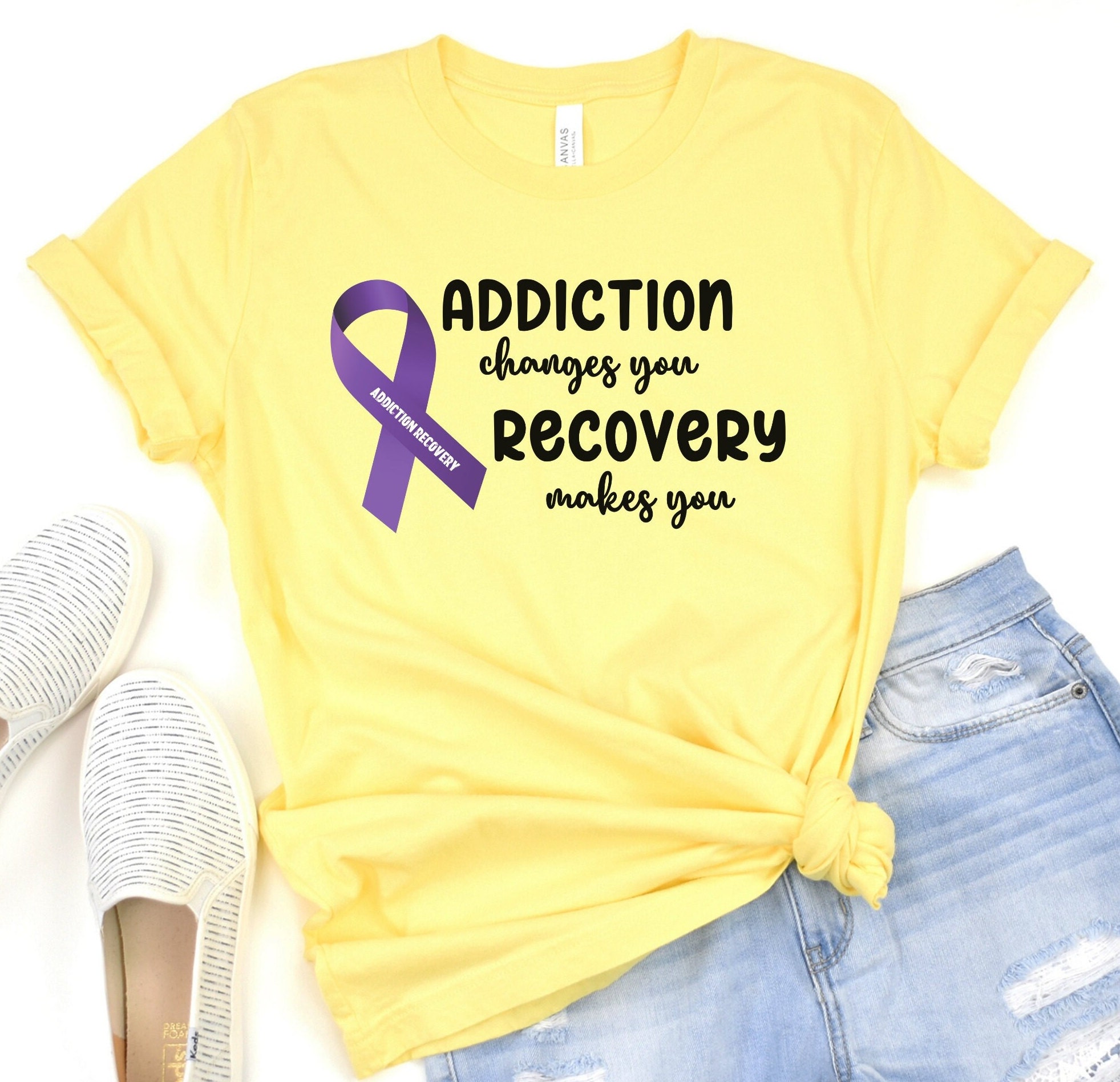 Addiction Recovery Tee, Recovery Month Shirt, Recover Outloud, AA ...