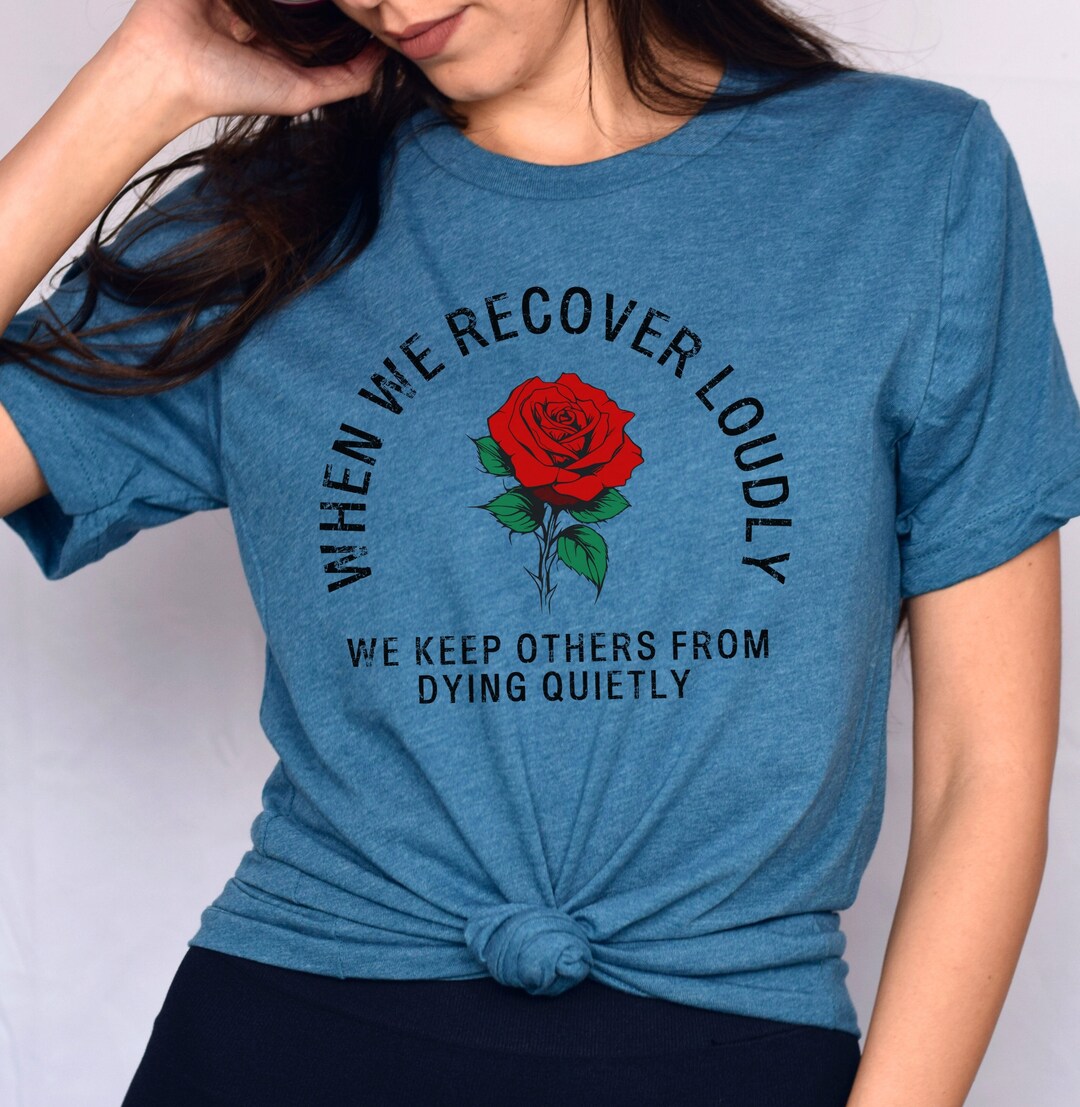 Recovery T-shirt Inspiring Sobriety Sober T-shirts for Women Alcoholics ...
