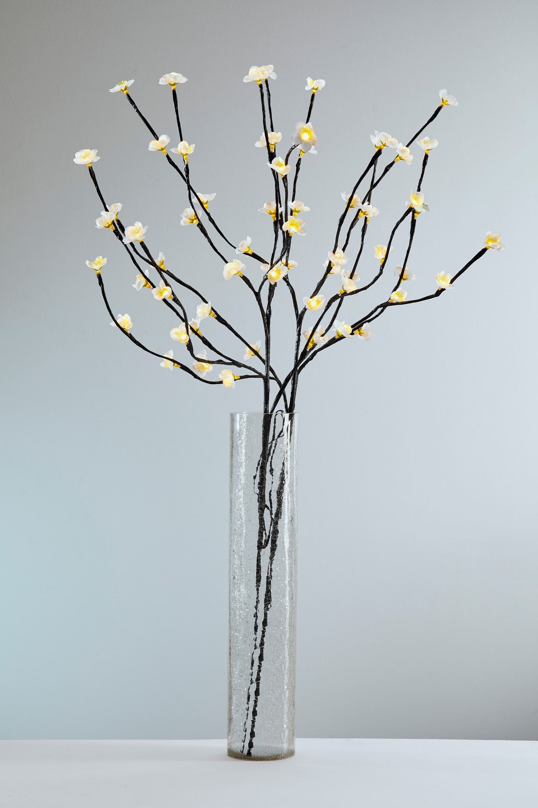 Cherry Blossom White Twig Branch Light, Warm LED Lights With Plug-in ...
