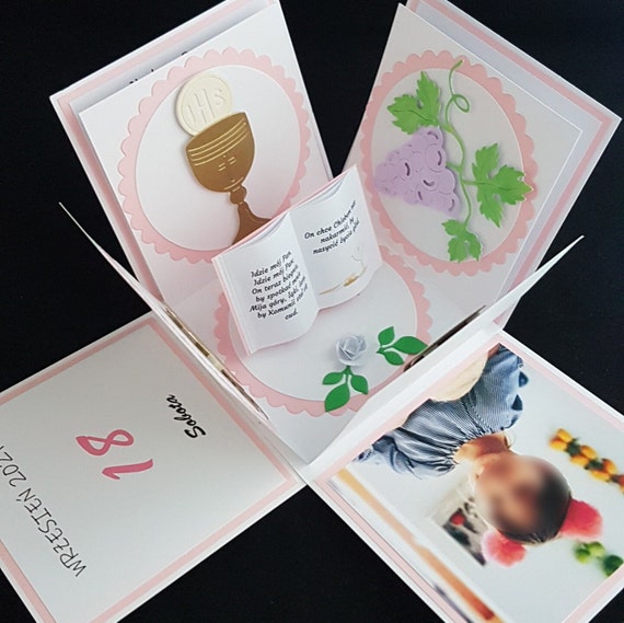 First Holy Communion Exploding Box Card - Etsy