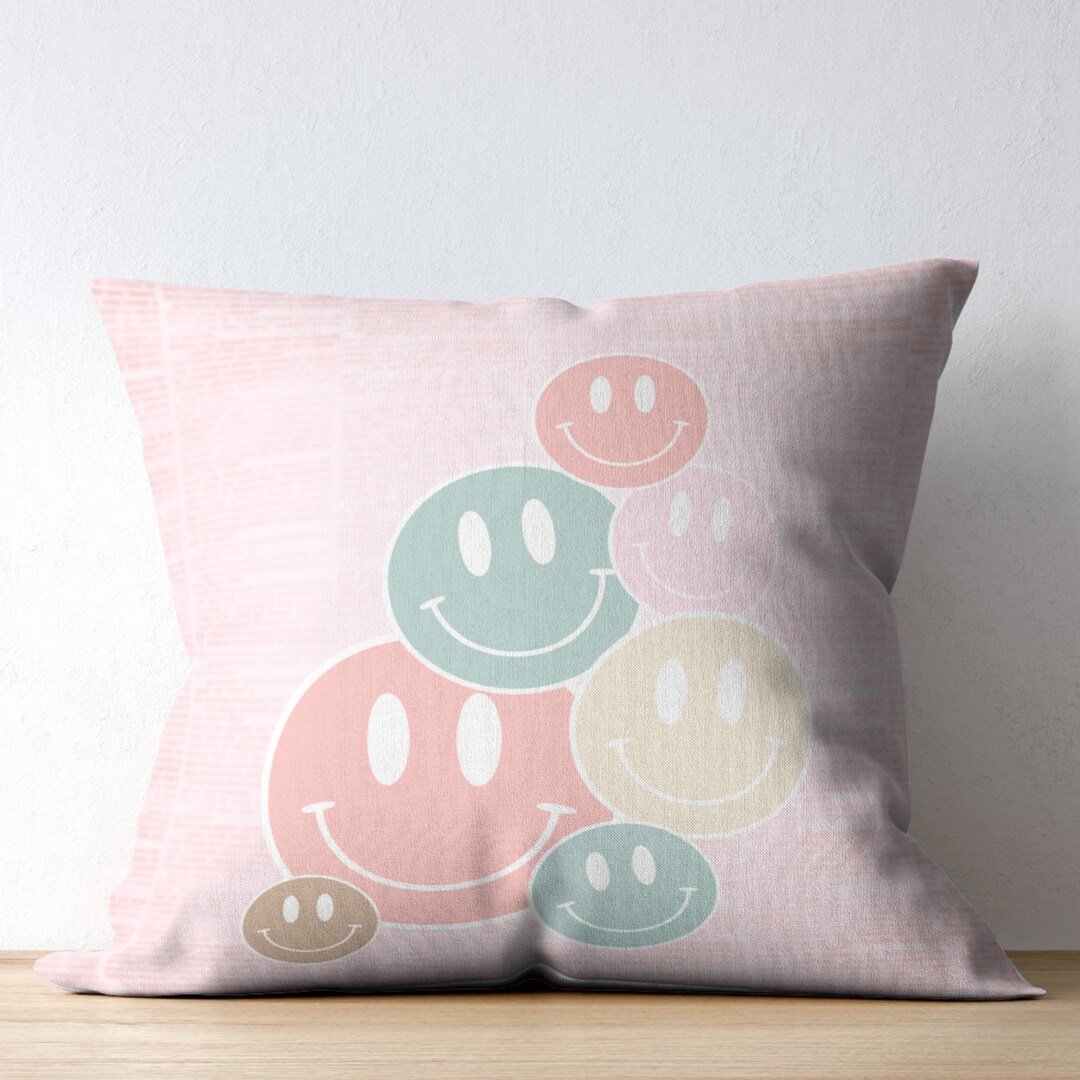 Sorry Not Perfect | Happy Face Throw Pillow | Dorm Bed Pillow - Etsy