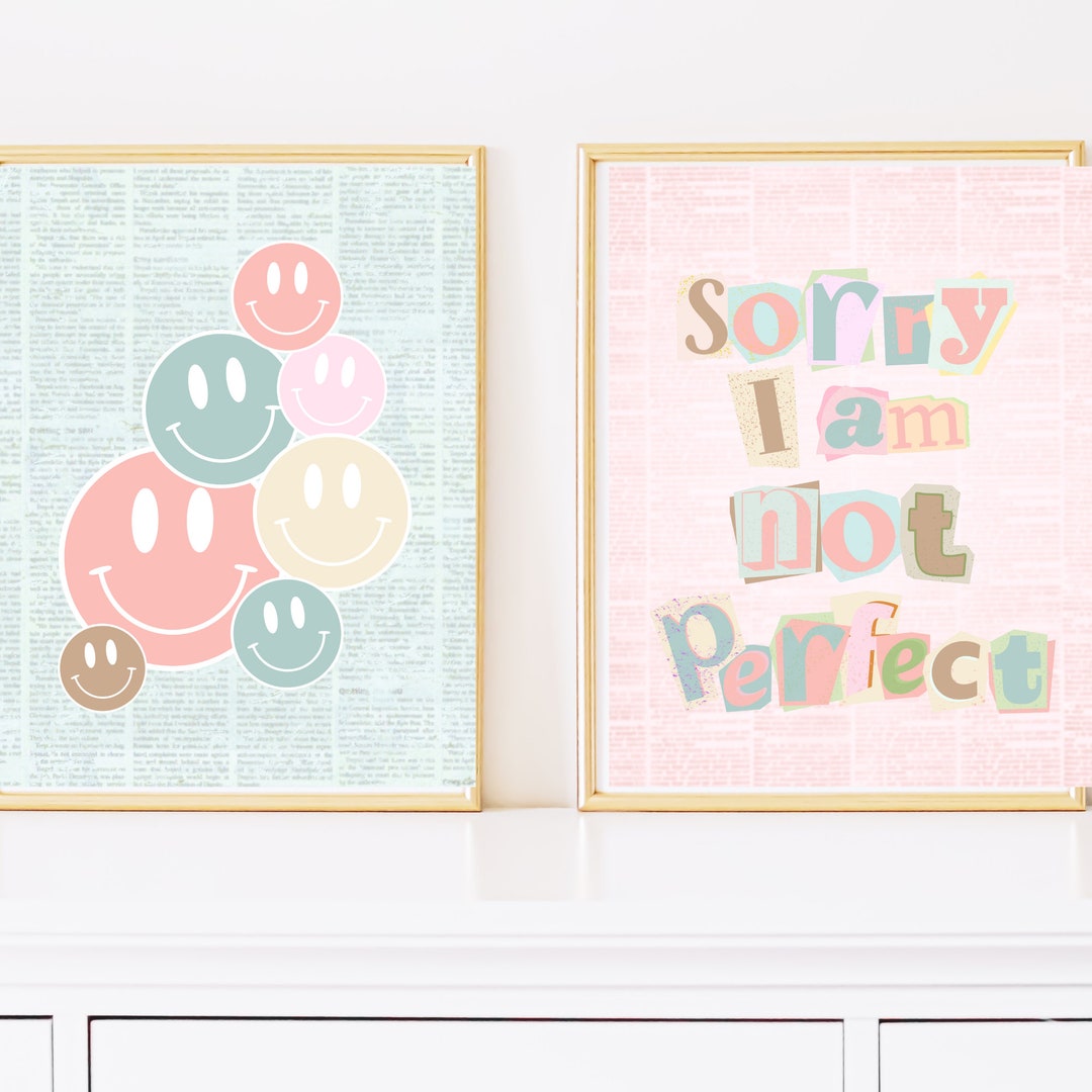 Sorry Not Perfect Art for Walls - Etsy