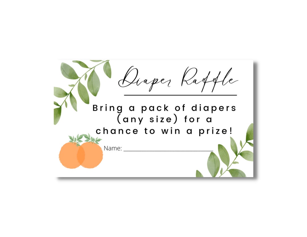 Mandarin Baby Shower Invitation, Diaper Raffle Ticket (digital) - Etsy