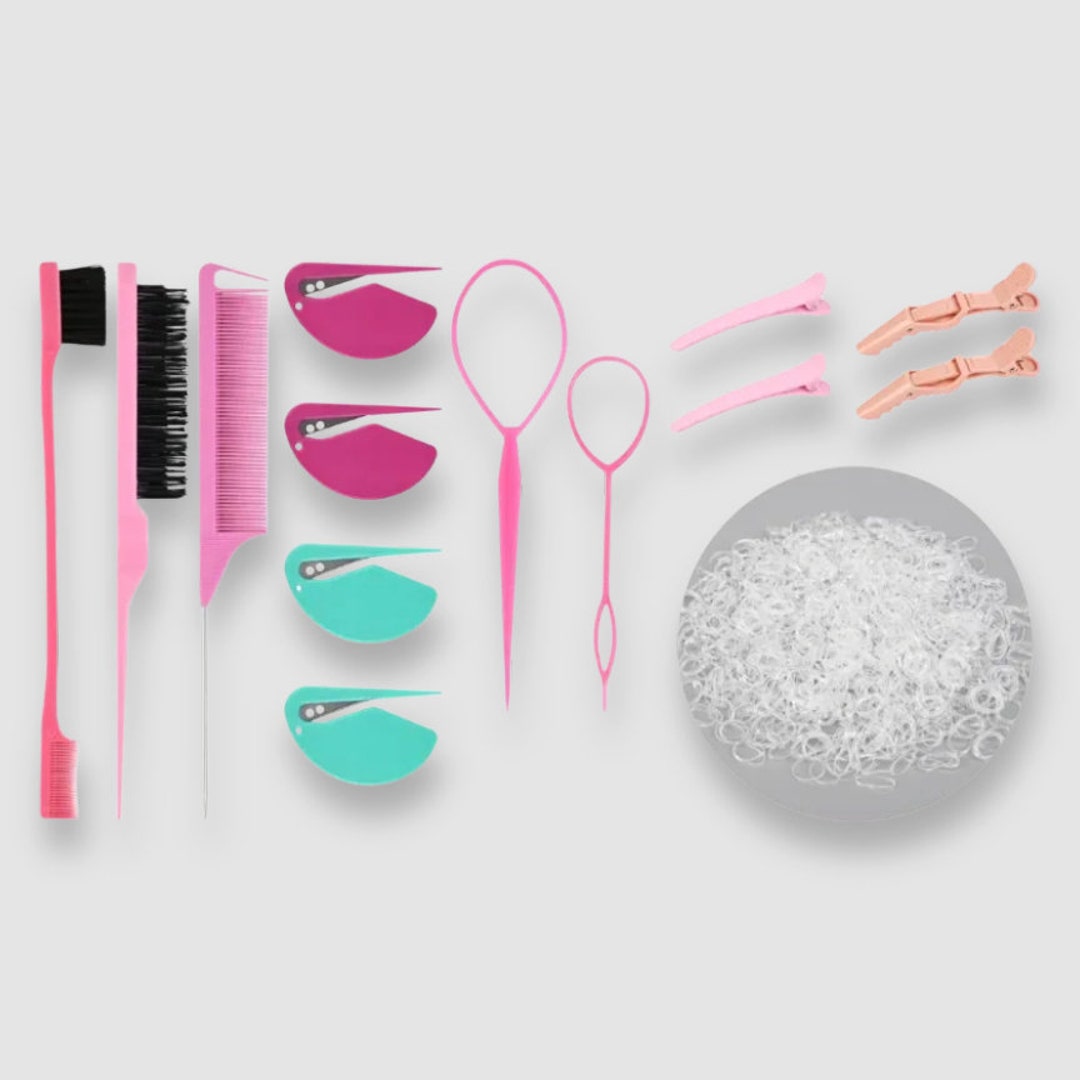 Hair Styling Tool Kit | 14 Pieces | Hair Styling Supplies | Alligator ...