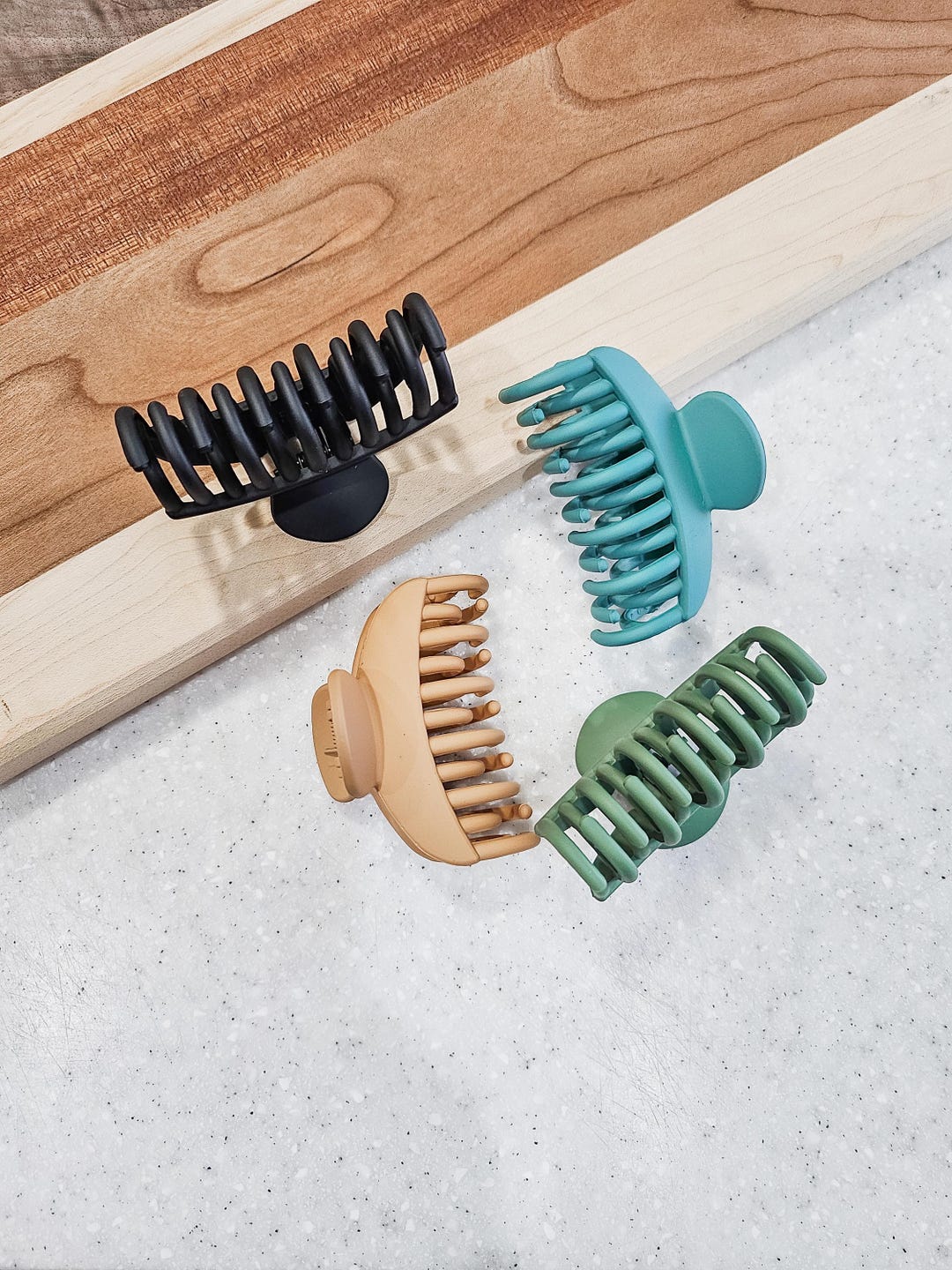 Matte Acrylic Hair Claw Clips | Set of 4, 2.5 In. - Etsy