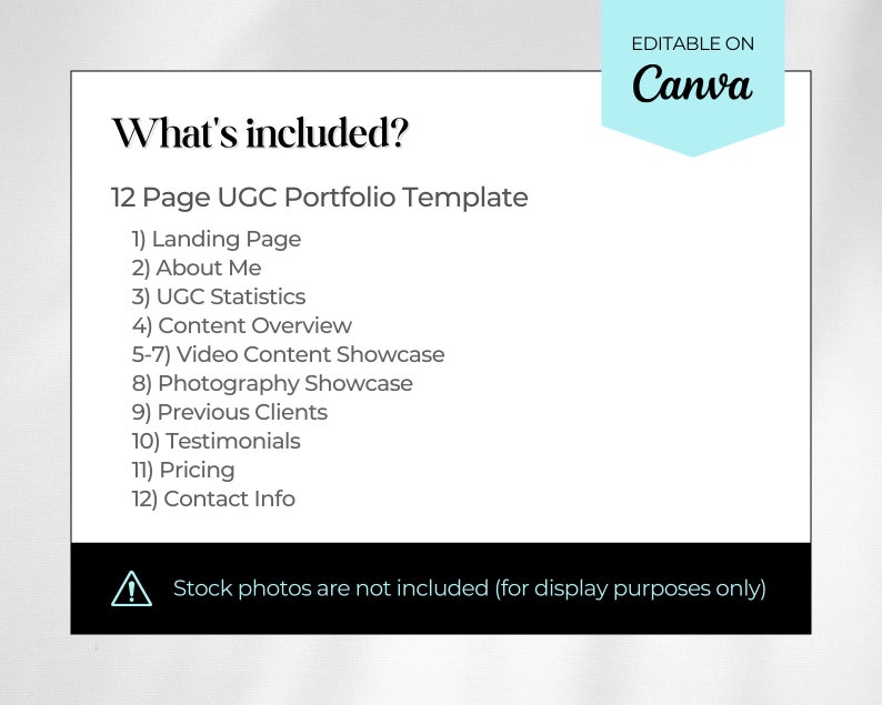 UGC Portfolio Template | Canva Website | Bold Chic Minimalistic | UGC ...