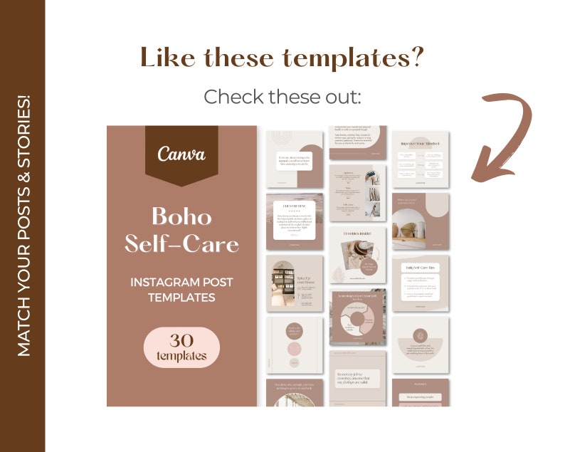 20 Boho Self-care Instagram Story Templates | Fully Editable on Canva ...