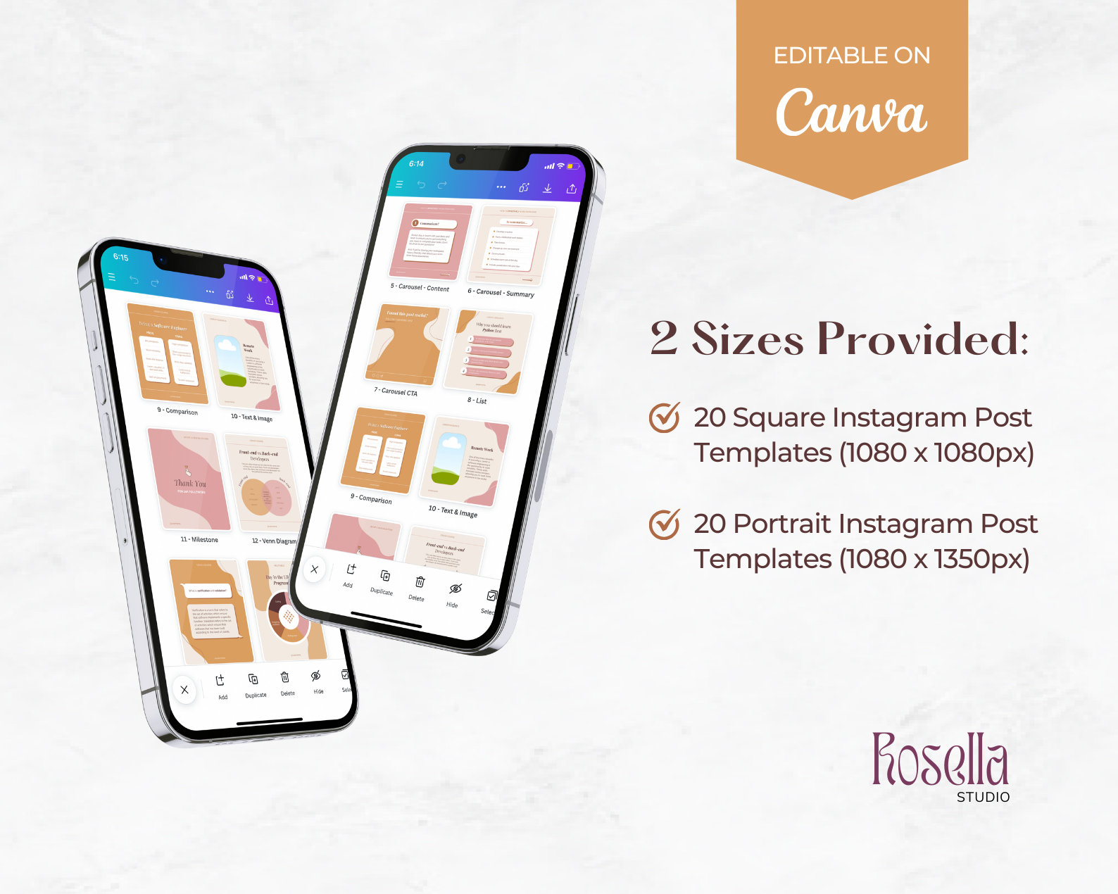 40 Fun & Feminine Instagram Post Templates Edit on Canva - Etsy