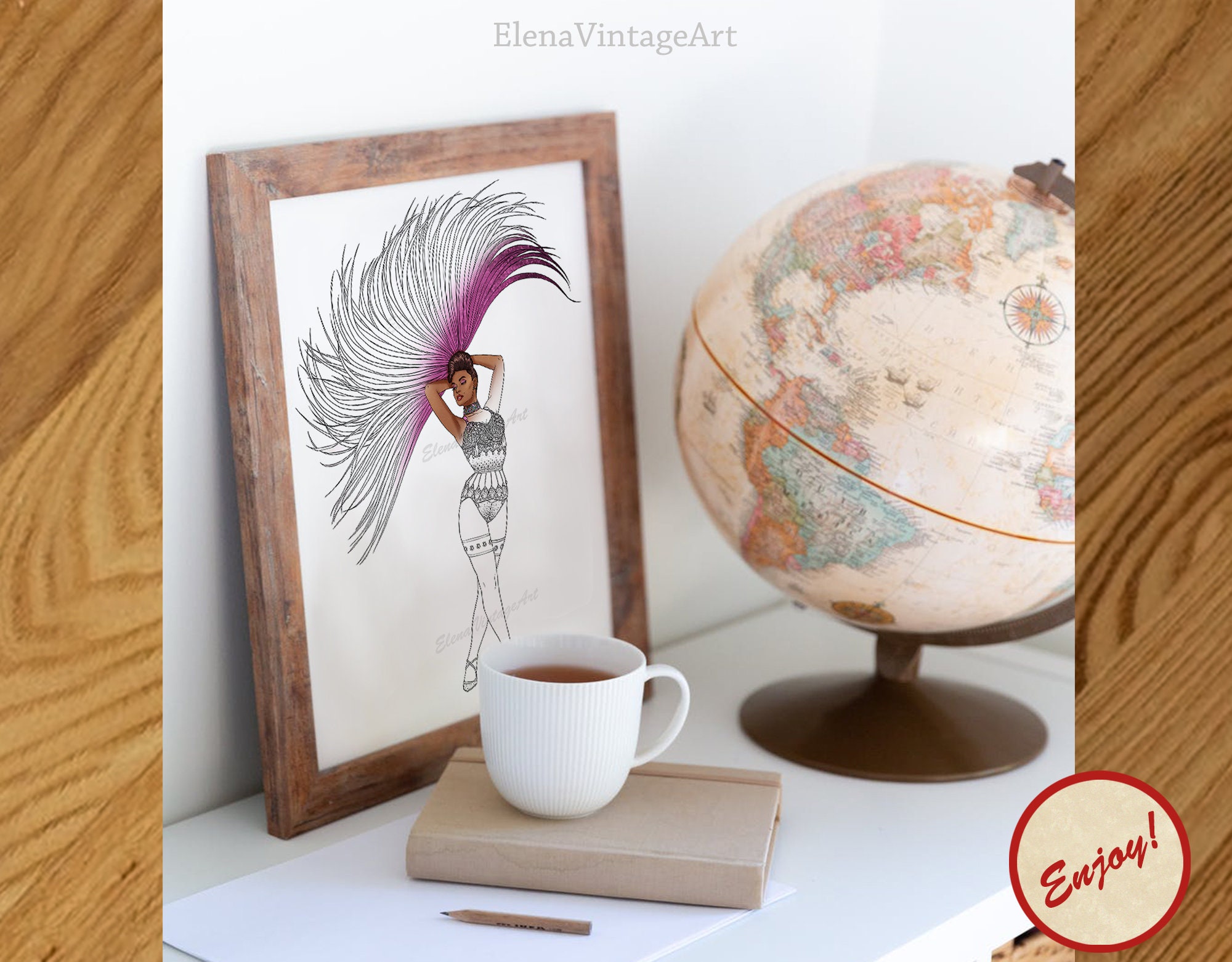 Adult Coloring Page | Burlesque Printable Instant Download| Pdf ...