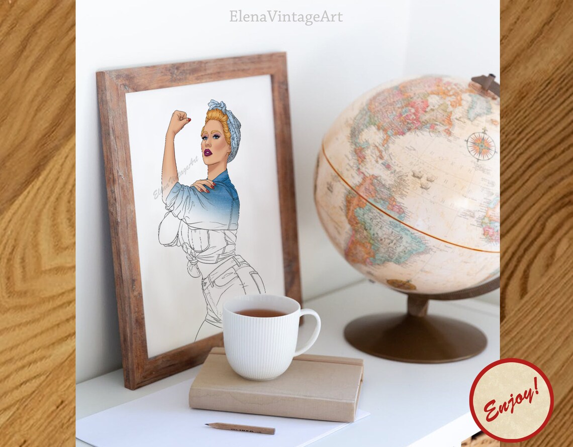 10 Pin up Coloring Pages Adult Coloring Book Pin up - Etsy