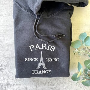 Embroidered Paris Hoodie, Paris France Hoodie, Paris Hoodie ...