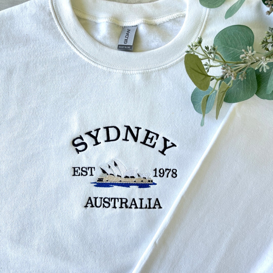 Embroidered Sweatshirt Sydney Australia Sweatshirt Australia - Etsy
