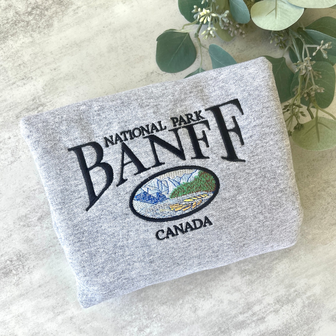 Banff National Park Embroidered Sweatshirt, Canada Sweatshirt, Banff ...