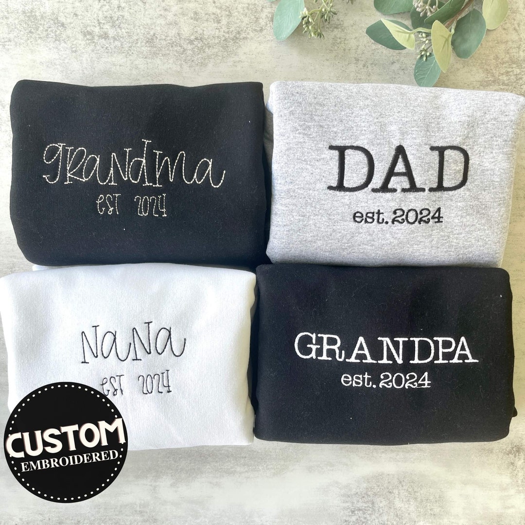 Embroidered Personalized Sweatshirt Custom Family Sweatshirt - Etsy