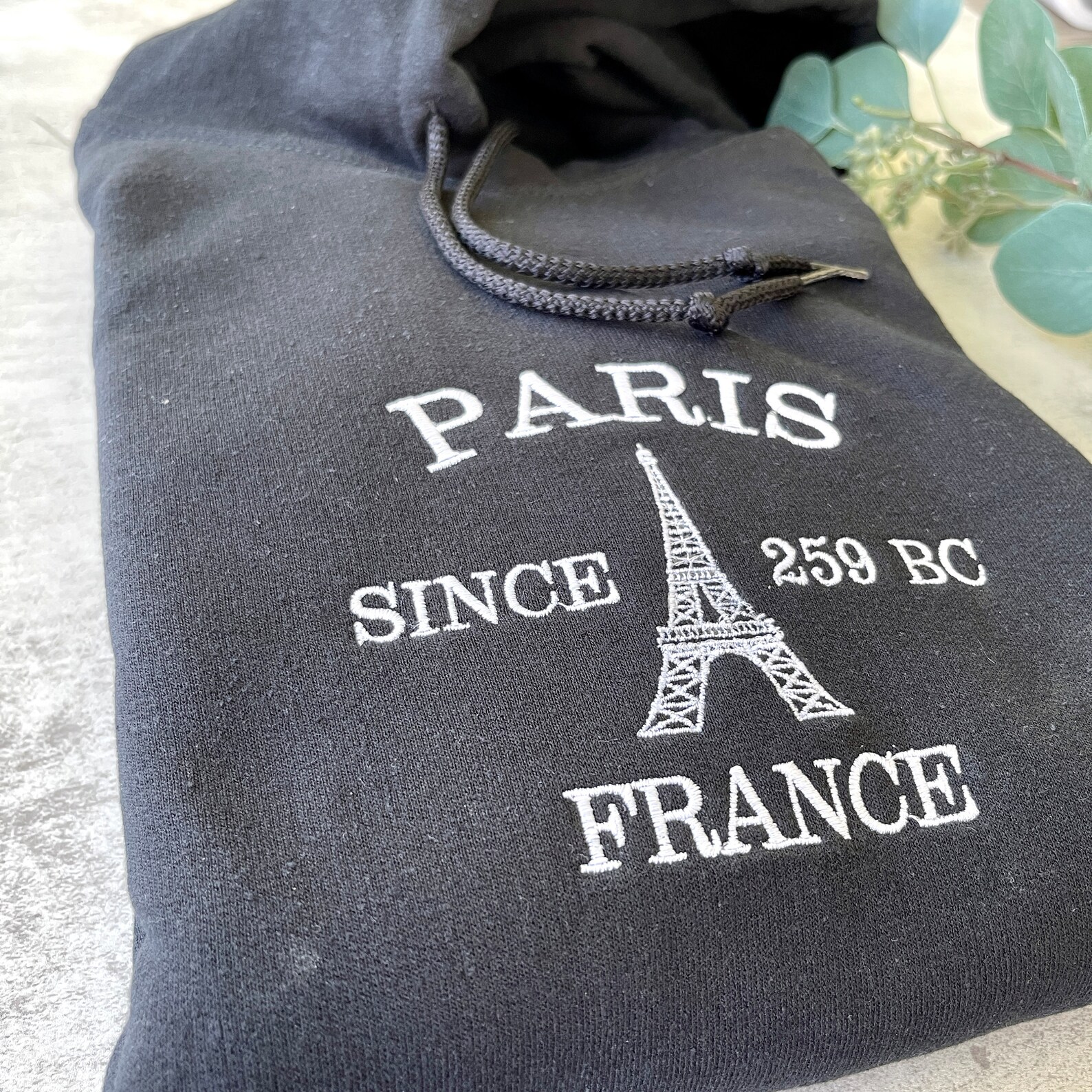 Embroidered Paris Hoodie Paris France Hoodie Paris Hoodie - Etsy